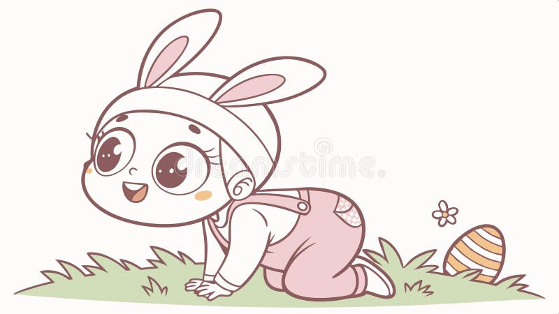 Baby Bunny Crawling in Flowers, Springtime Joy and Baby Milestones ...
