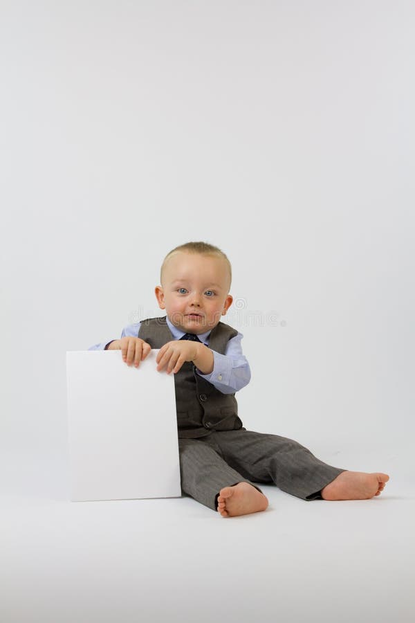 Baby in Business Suit stock photo. Image of eyes, plain - 23471272