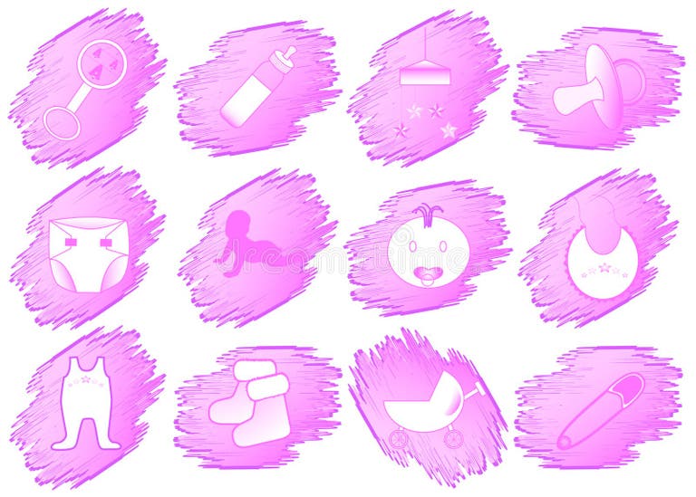 Baby buttons stock vector. Illustration of button, cloth - 5287340