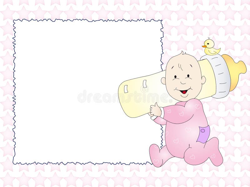 Baby card stock illustration. Illustration of birthday - 7417156