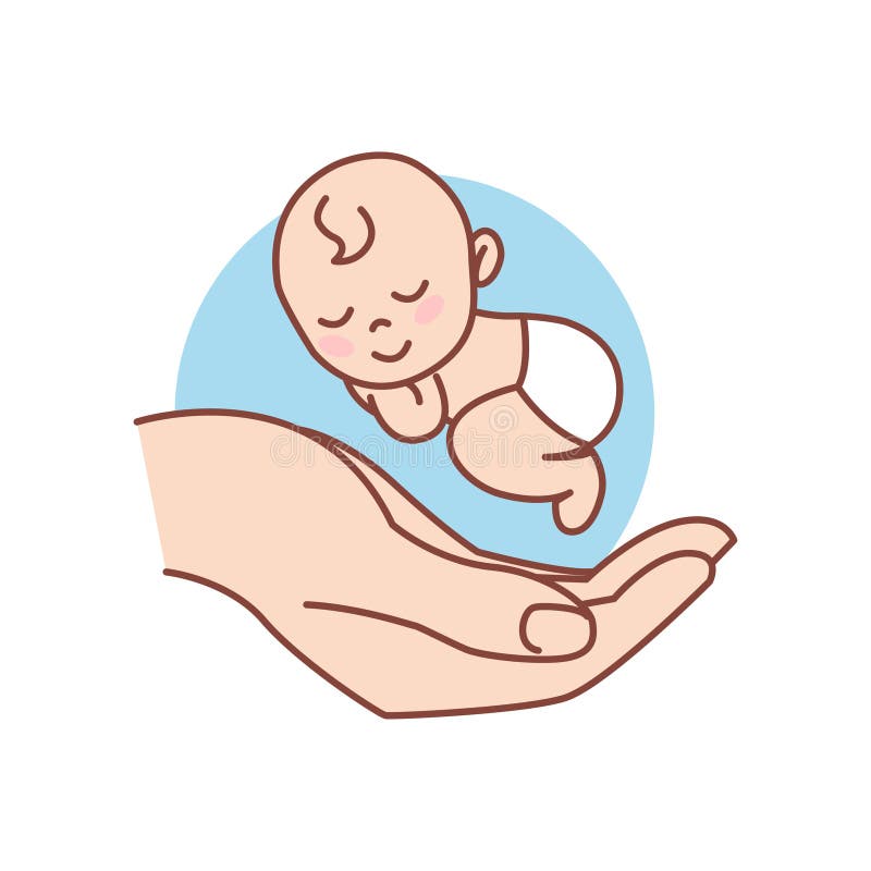 Sleeping Newborn. Pediatric Clinic. Baby Care. Stock Vector ...