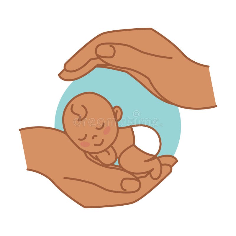 Newborn. Protection and Care for Baby Stock Vector - Illustration of ...