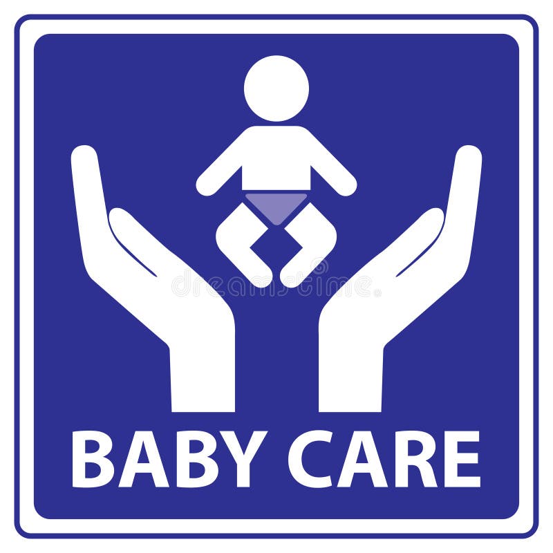 Baby care stock vector. Illustration of baby, sign, hand - 69983861