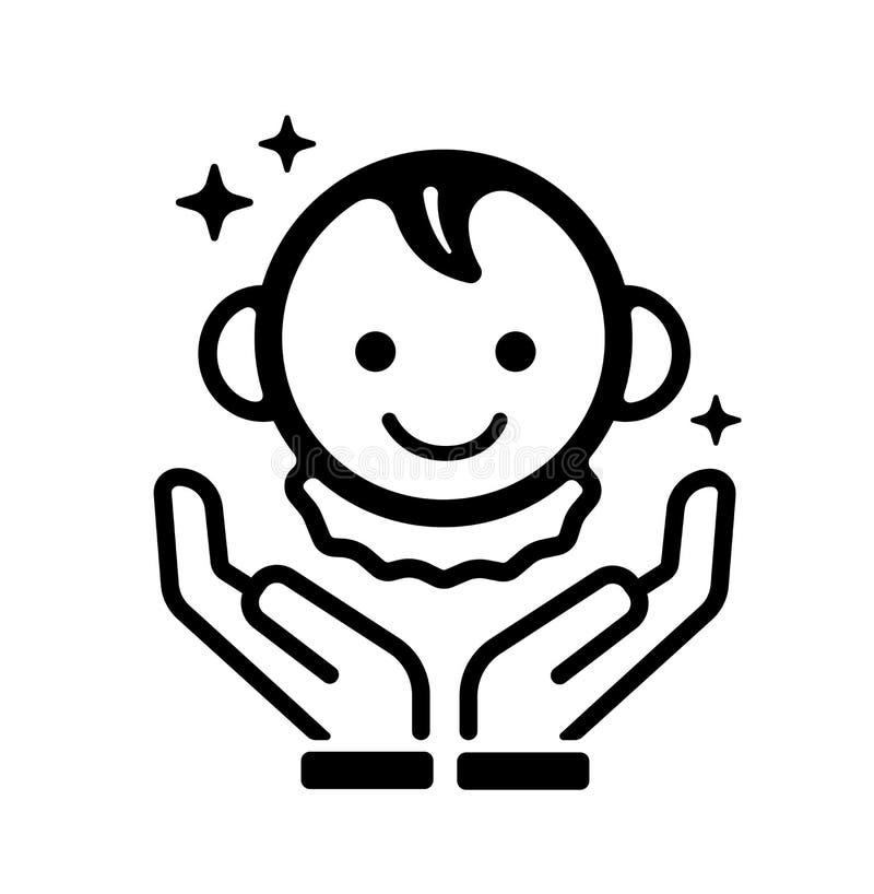 Baby Care Child Care Vector Icon Illustration Stock Vector ...