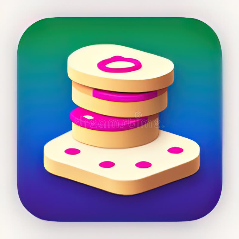 Baby Care Software App Style Icon. Generative AI. Stock Illustration ...