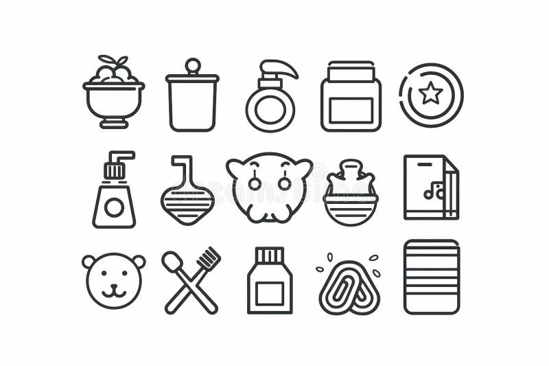 Baby Care Web Icons on White Background Stock Illustration ... Baby Care Web Icons on White Background Stock Illustration ...