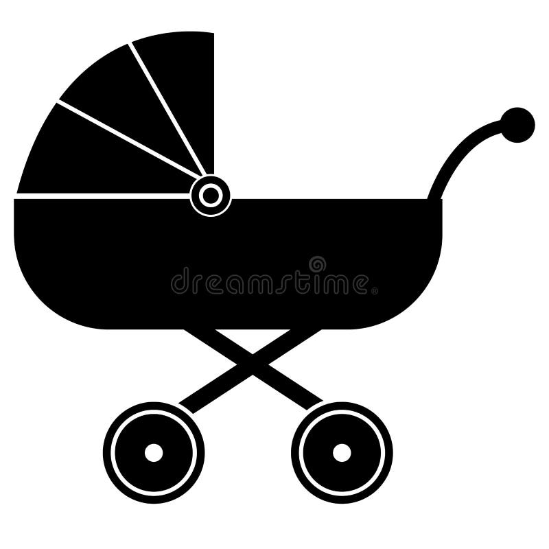 No Pram Sign on White Background. Baby Carriage Not Allowed Sign. No ...