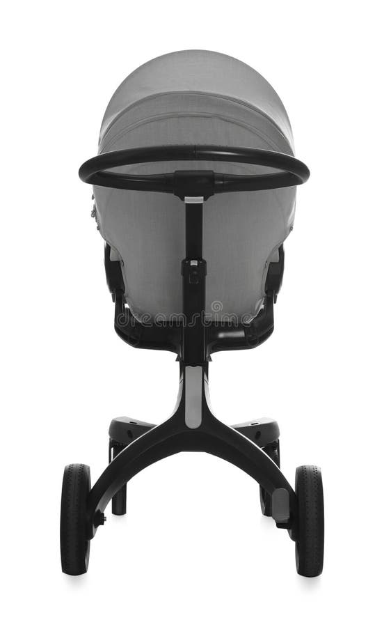 Baby Carriage. Modern Pram Isolated on White Stock Photo - Image of ...