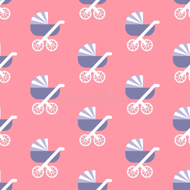 Baby carriage pattern stock vector. Illustration of vector - 93272768