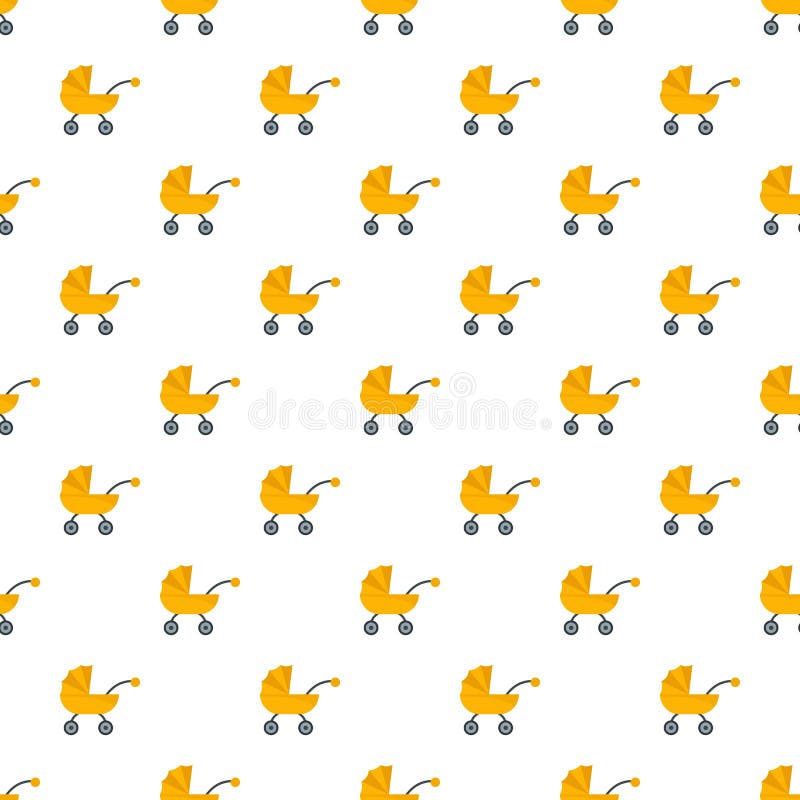Baby Carriage Pattern Seamless Vector Stock Vector - Illustration of ...