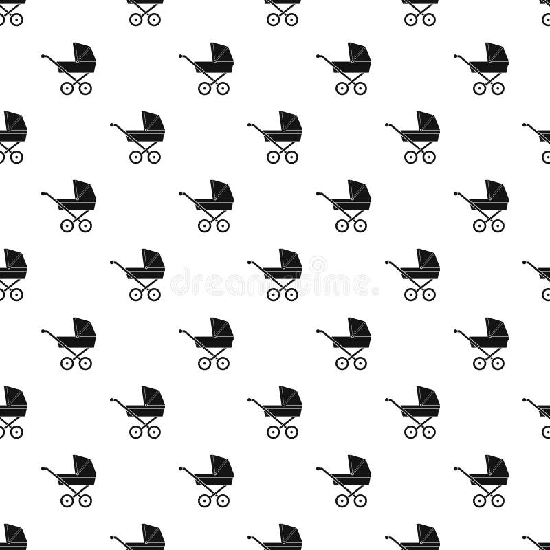 Baby Carriage Pattern, Simple Style Stock Vector - Illustration of ...