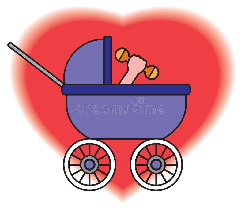 Baby Carriage stock vector. Illustration of protect, carriage - 39219000