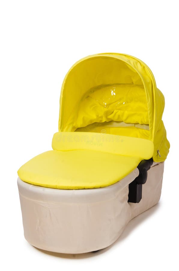 The Baby Carrycot Isolated on White Stock Image - Image of care, mother ...