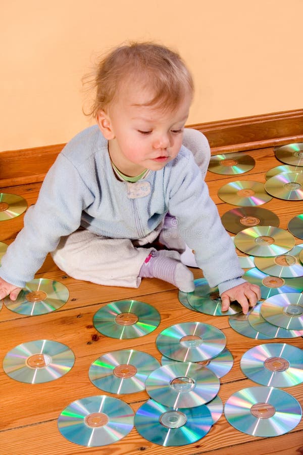 Baby CD stock image. Image of listening, childrens, girls - 474905