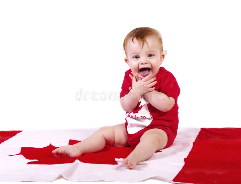 Baby celebrates Canada stock photo. Image of nation, happy - 30632860