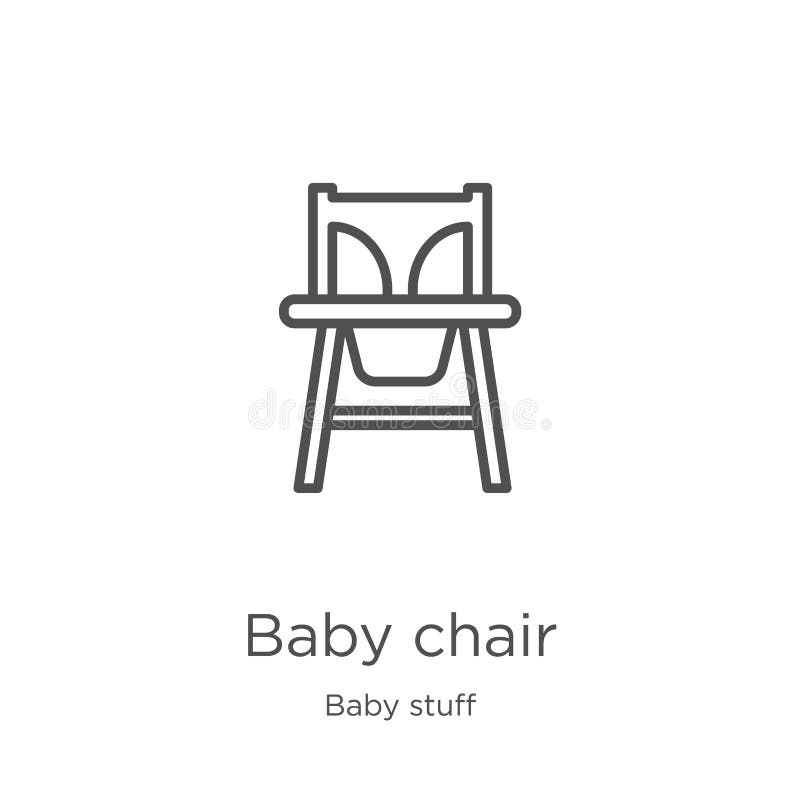 Baby Chair Icon Vector from Baby Stuff Collection. Thin Line Baby Chair ...