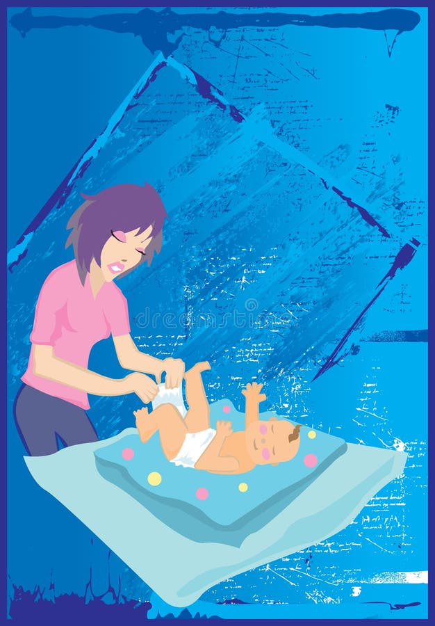 Baby Change stock vector. Illustration of baby, style - 9493216