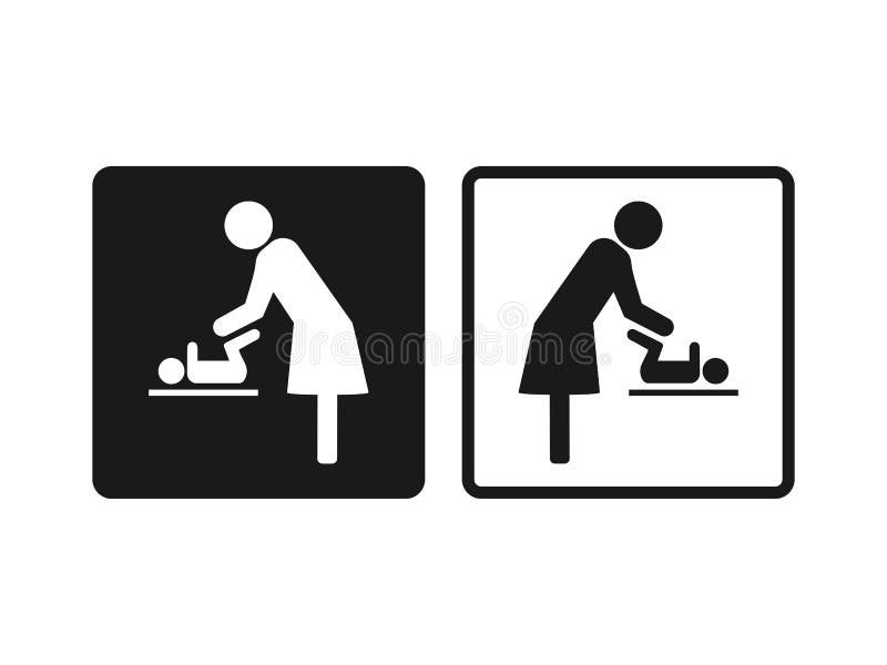 Baby Change Room Symbol Icon Stock Illustration - Illustration of baby ...