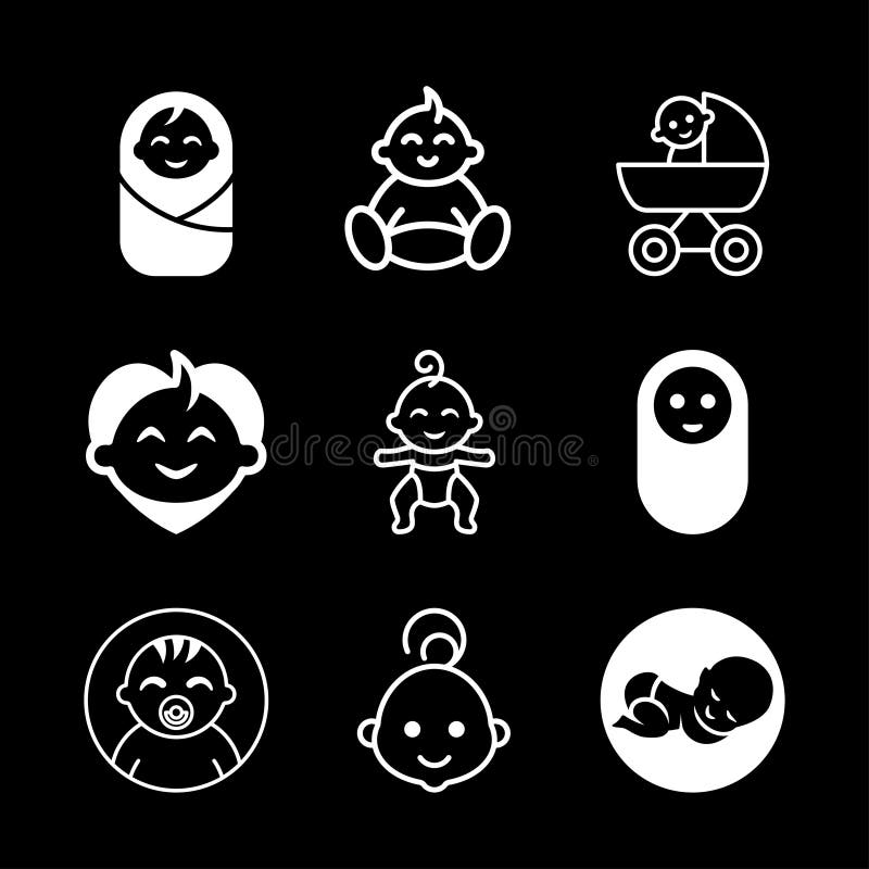 Baby Changing Diapers Flat Icon Sign. Vector Stock Illustration ...