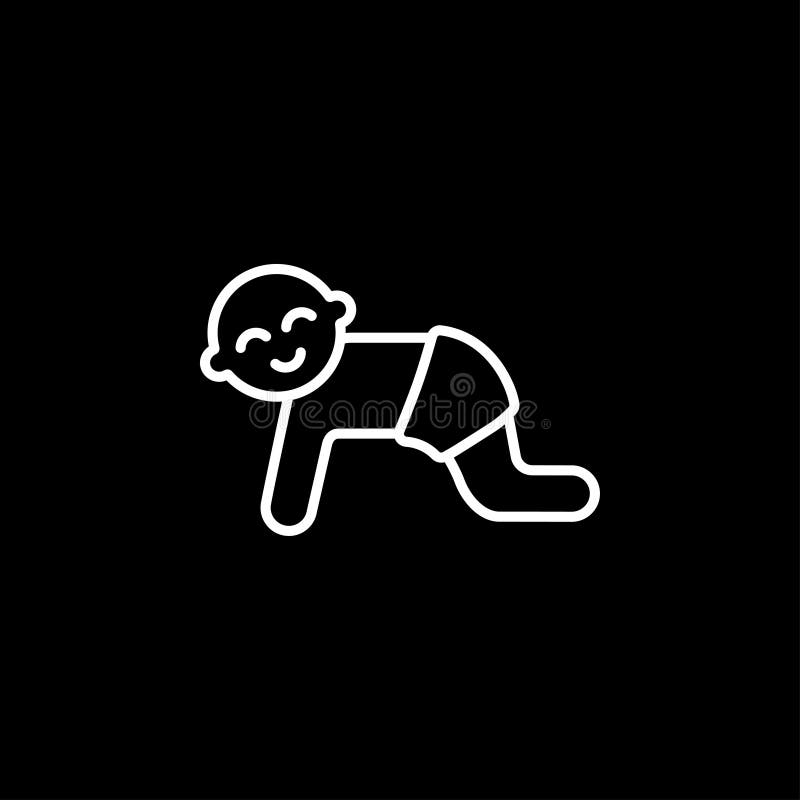 Baby Changing Diapers Flat Icon Sign. Vector Stock Illustration ...