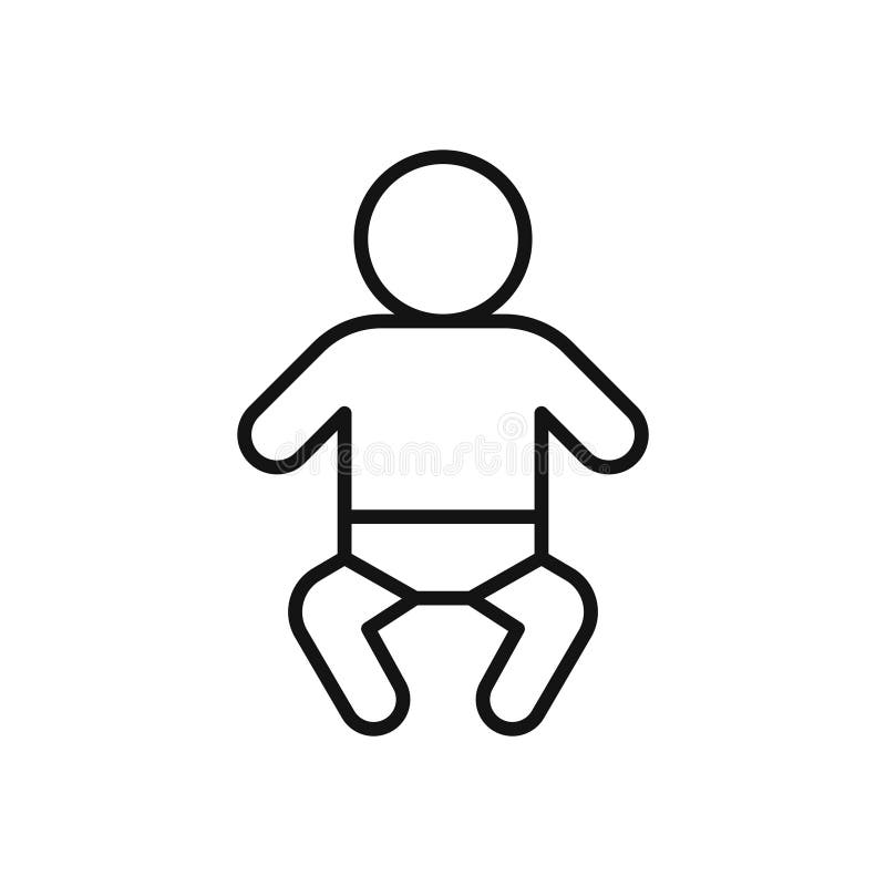 Baby Changing Icon Symbol on White Background Stock Vector ...