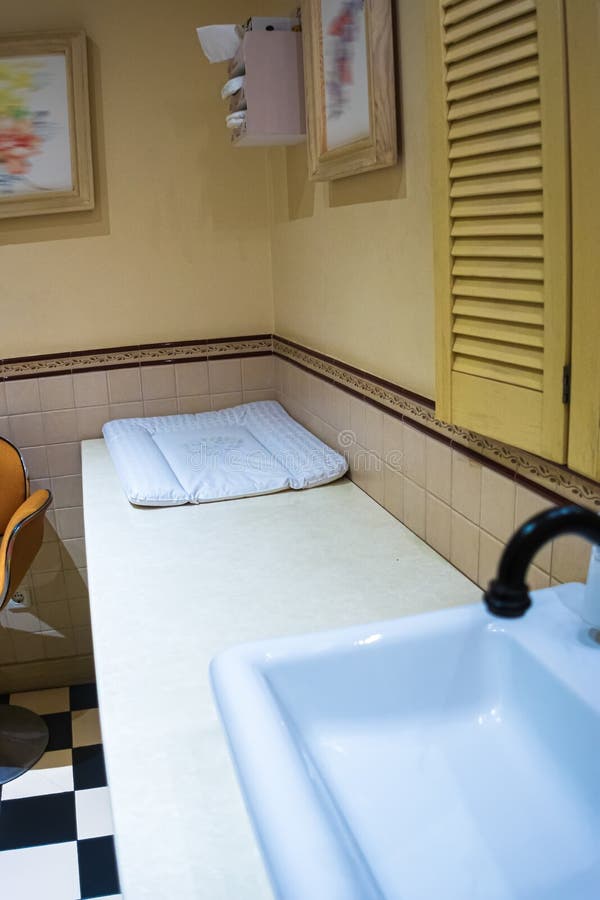 Baby Changing Room. Dressing Room for Mother and Child Stock Image ...