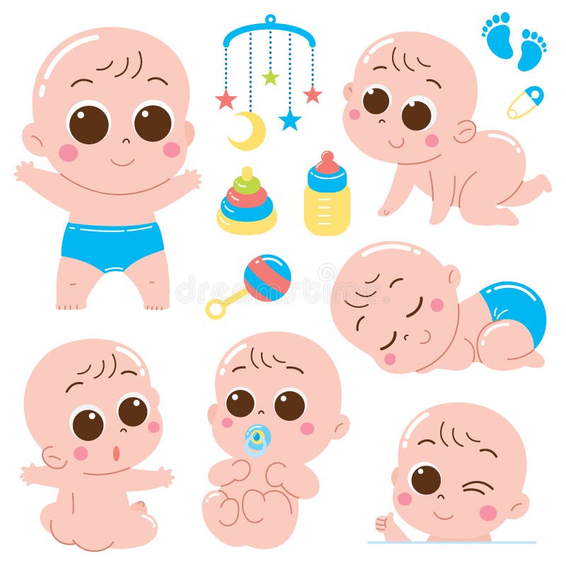 Baby character stock vector. Illustration of bulldog - 185273905