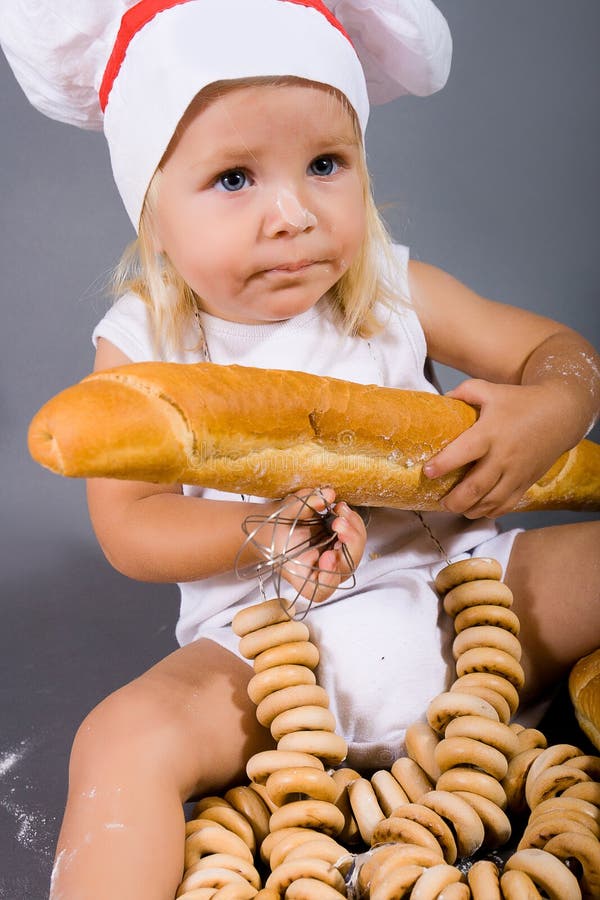 Baby chef stock image. Image of bowl, cook, learning - 23781421