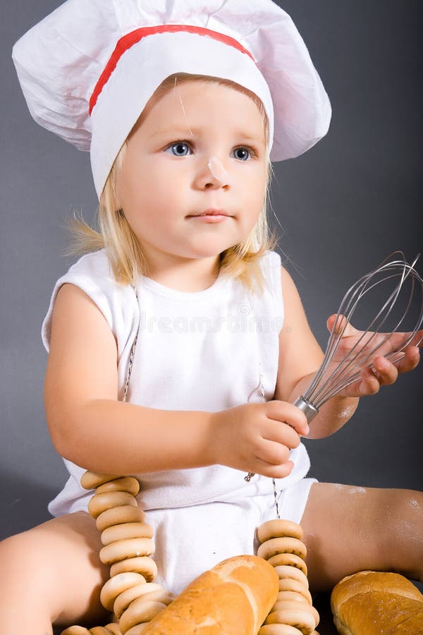 Baby chef stock image. Image of bowl, cook, learning - 23781421