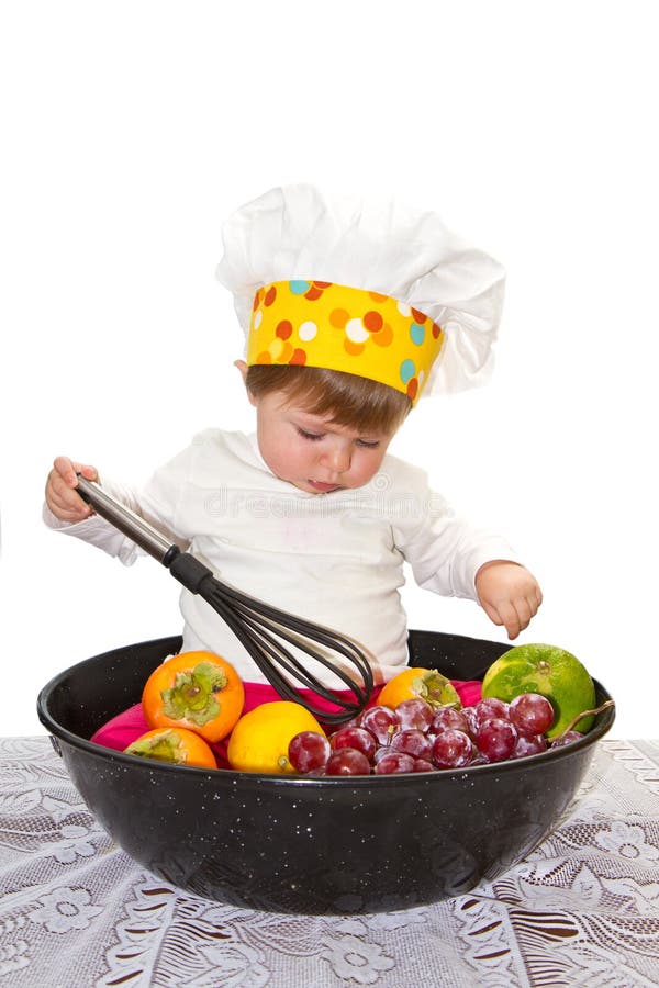 Baby chef stock image. Image of funny, childhood, girl - 27219743