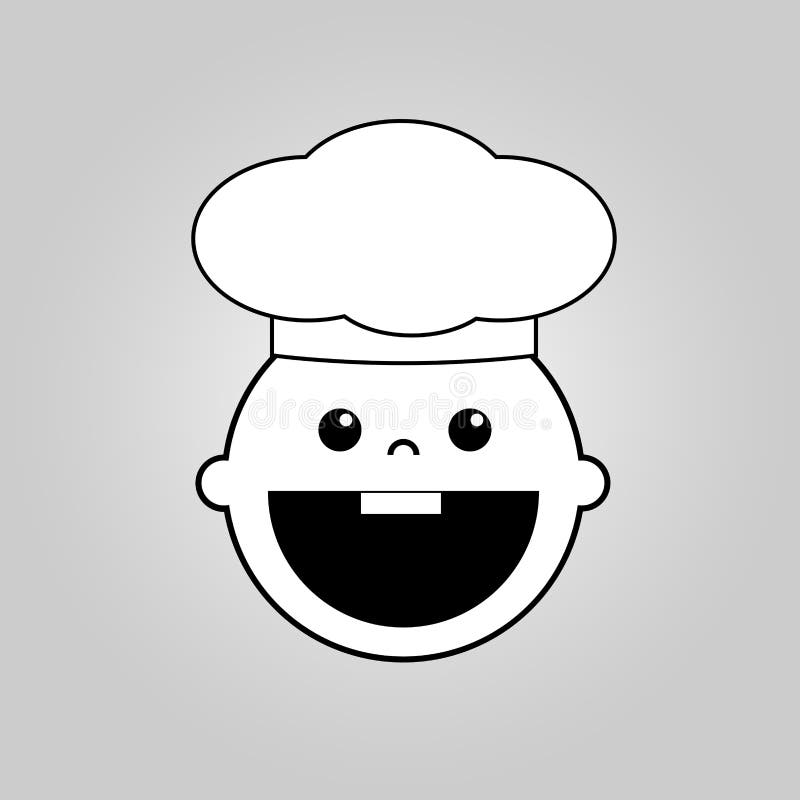 Baby chef vector icon stock vector. Illustration of cooking - 99160468