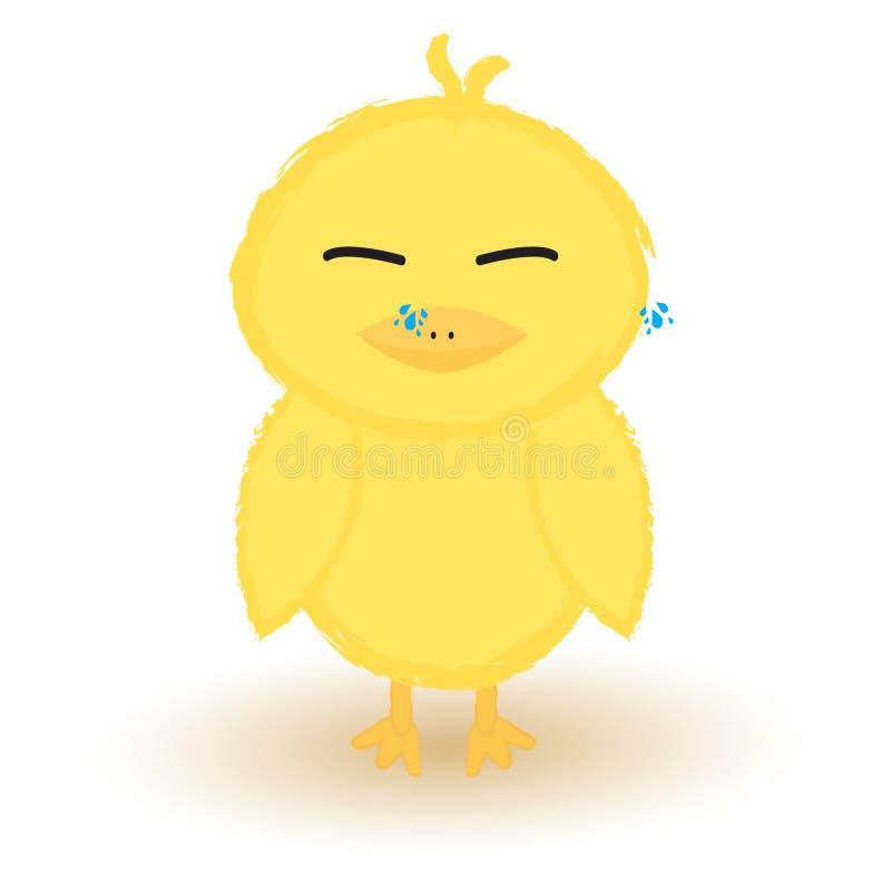 Baby Chick Crying. Vector Illustration Decorative Design Stock Vector ...