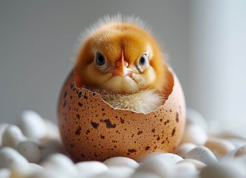 Baby Chick is Hatching Out of Egg Stock Photo - Image of born, sweet ...
