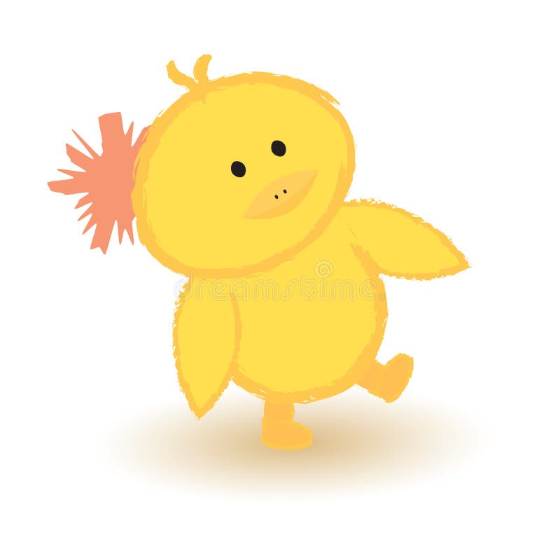 Baby Chick Knocked Its Head. Vector Illustration Decorative Design ...