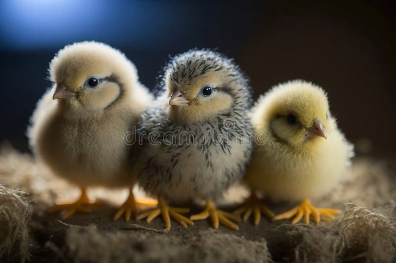 Baby chicks at farm stock illustration. Illustration of rooster - 273070368