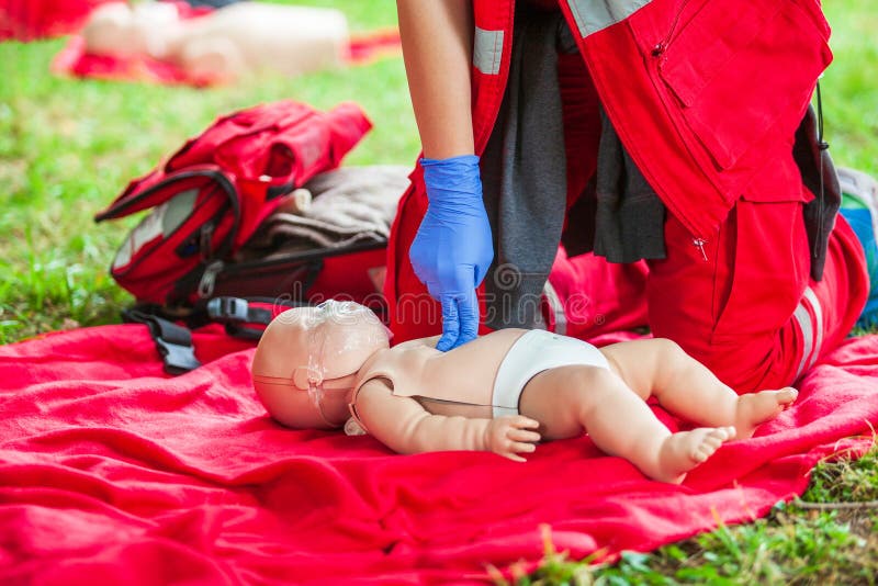 Baby or Child CPR Dummy First Aid Training Stock Photo - Image of ...
