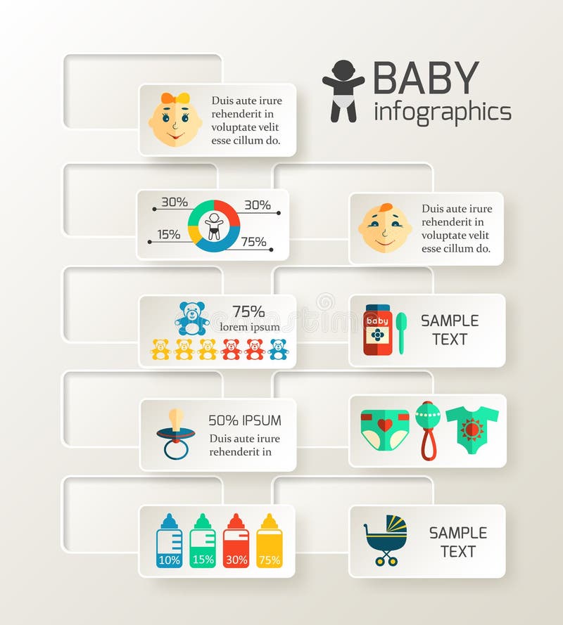 Baby child infographic stock vector. Illustration of clothes - 40292424