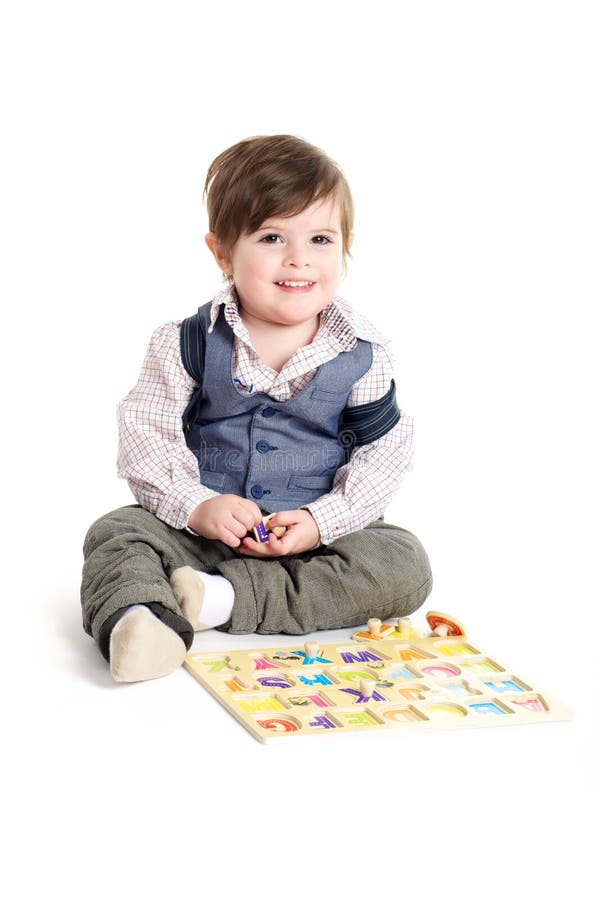 Baby Child Playing with ABC Toys Stock Image - Image of learning, baby ...