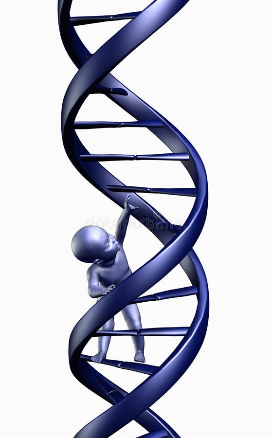 Baby Climbing DNA - with Clipping Path Stock Illustration ...