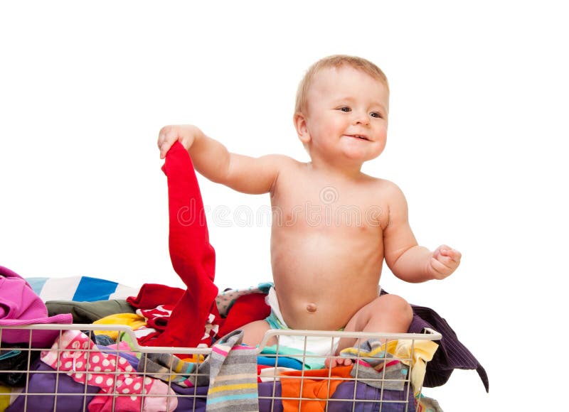 Baby with clothes stock image. Image of child, baby, clothes - 20120311