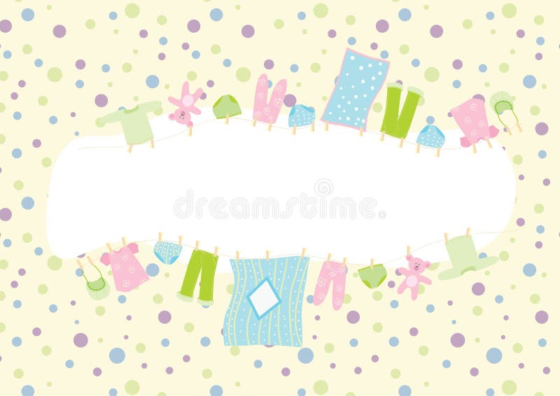Baby clothing frame stock vector. Illustration of washing - 19868580