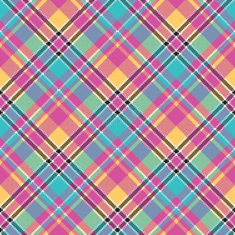 Color Plaid Seamless Pattern Stock Vector - Illustration of design ...