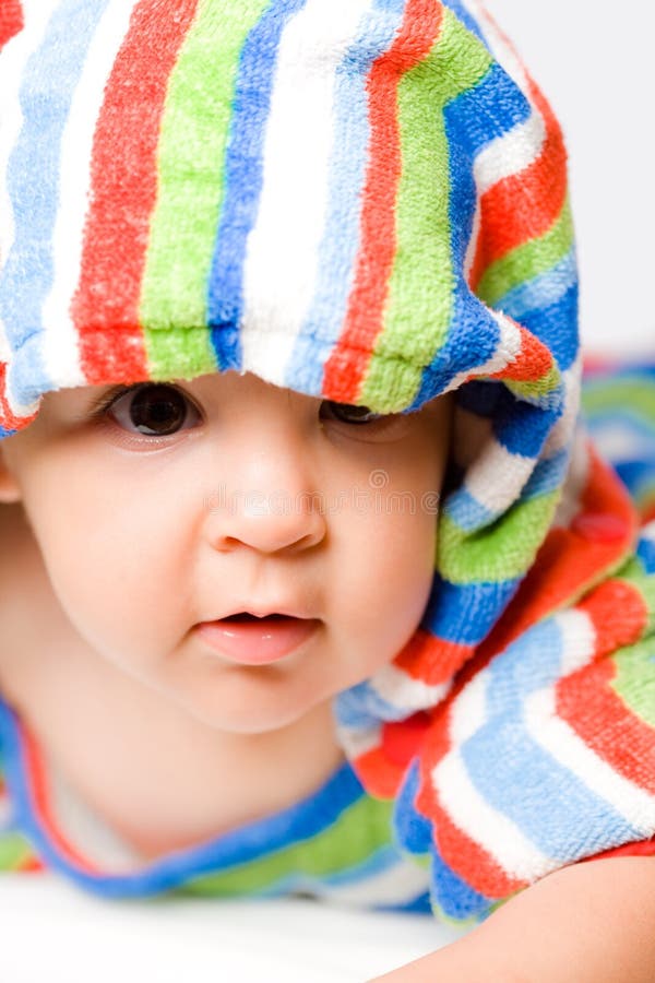 Happy baby in colors stock image. Image of colour, children - 7862165