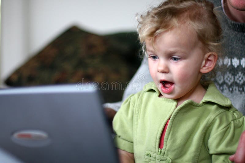 Baby At A Computer Picture. Image: 2266812