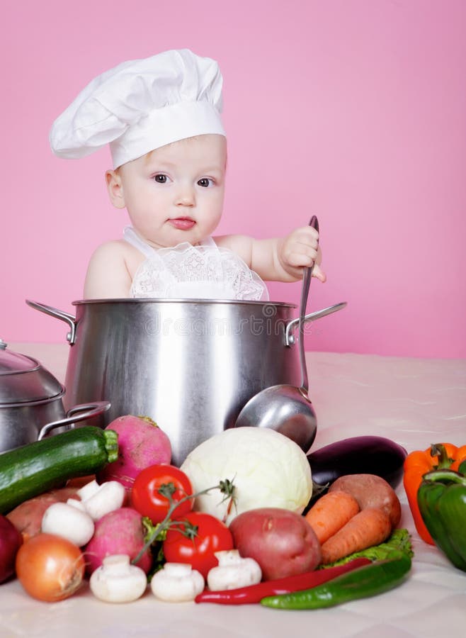 Baby cook stock image. Image of nutrition, kitchen, preparation - 23481169