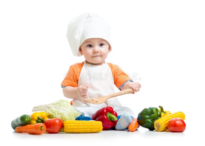 Cook Baby Eating Healthy Food Stock Image - Image of assistance, baby ...