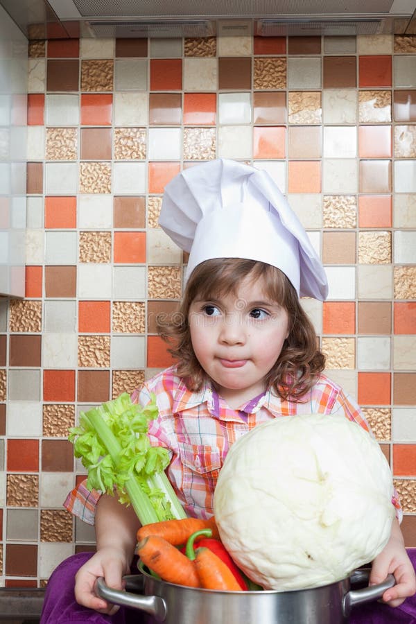 Baby cook with vegetables stock photo. Image of caucasian - 29012078
