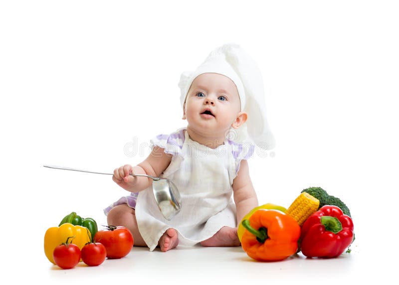 Cook Baby Eating Healthy Food Stock Image - Image of assistance, baby ...