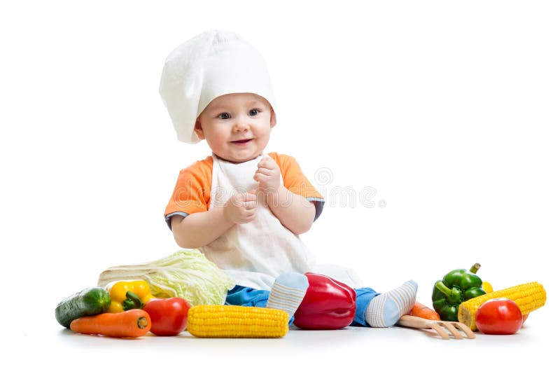 Cook Baby Eating Healthy Food Stock Image - Image of assistance, baby ...