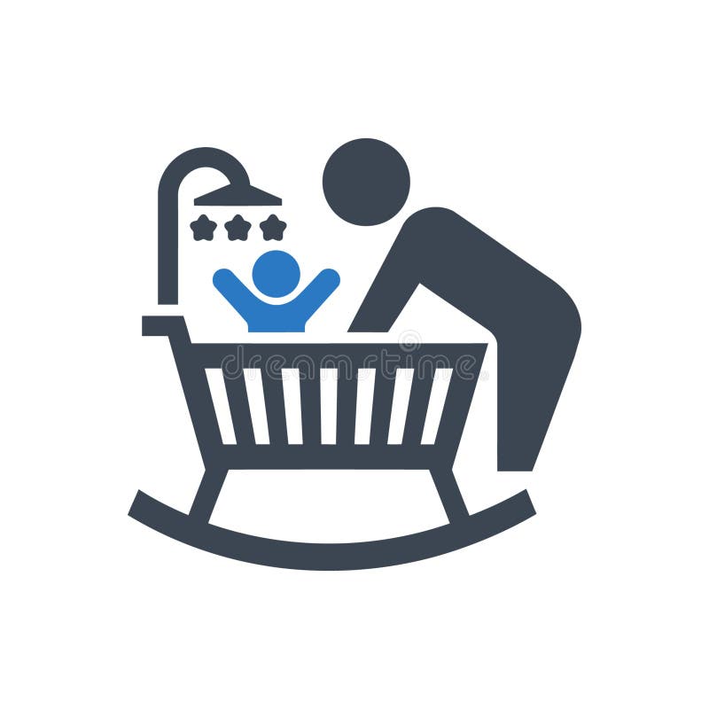 Baby Cradle Care Icon stock vector. Illustration of rocking - 361691206